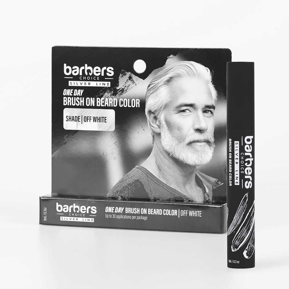 Barber's Choice Silver Line Brush on Beard Color for a Silver Fox – GodefroyBeauty
